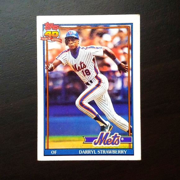 Other | Darryl Strawberry Topps 4 Years Of Baseball Mets 1991 Baseball ...